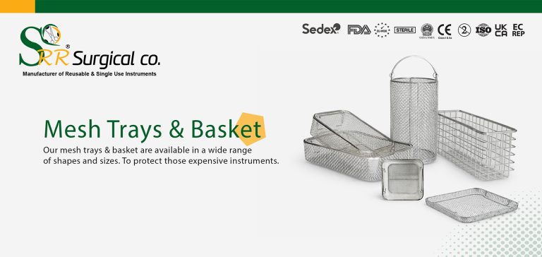 Surgical Mesh Tarys and basket for Safe Instrument Handling